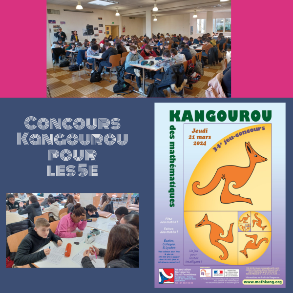 Concours Kangourou pour tous les 5e - Collège des Livaudières
